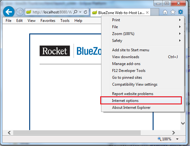 BlueZone Web-to-Host Launch Page - Java Web Start